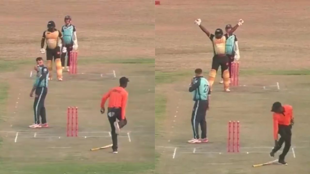 Watch - Zimbabwe Batter hits umpire with his bat in celebration after ...