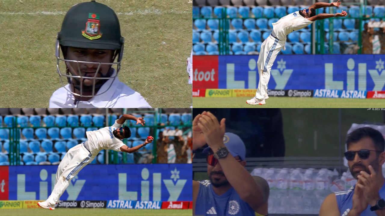 Watch: Mohammed Siraj takes a jaw-dropping catch after Shakib Al Hasan's misjudged Ashwin delivery