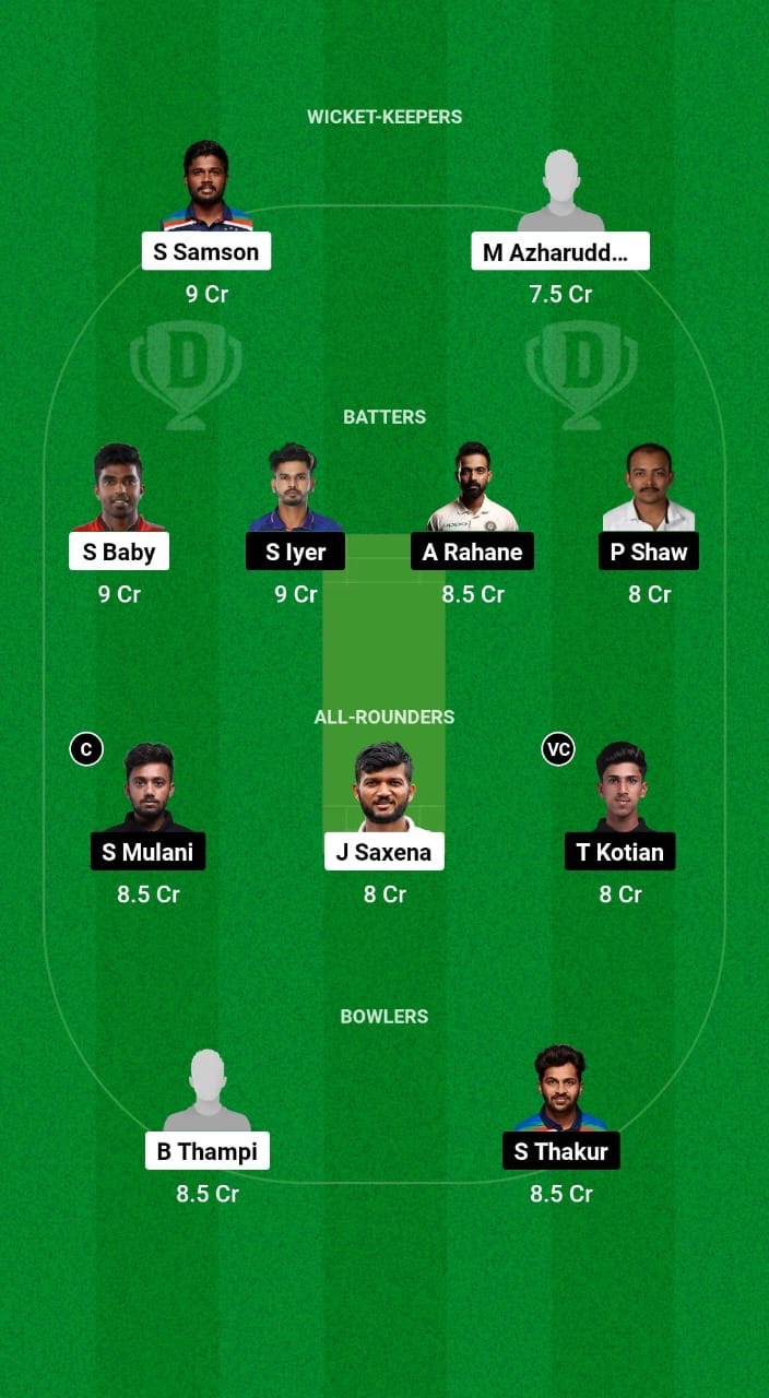KER vs MUM Dream11 Prediction Today Match 63 Indian Domestic T20 Trophy ...