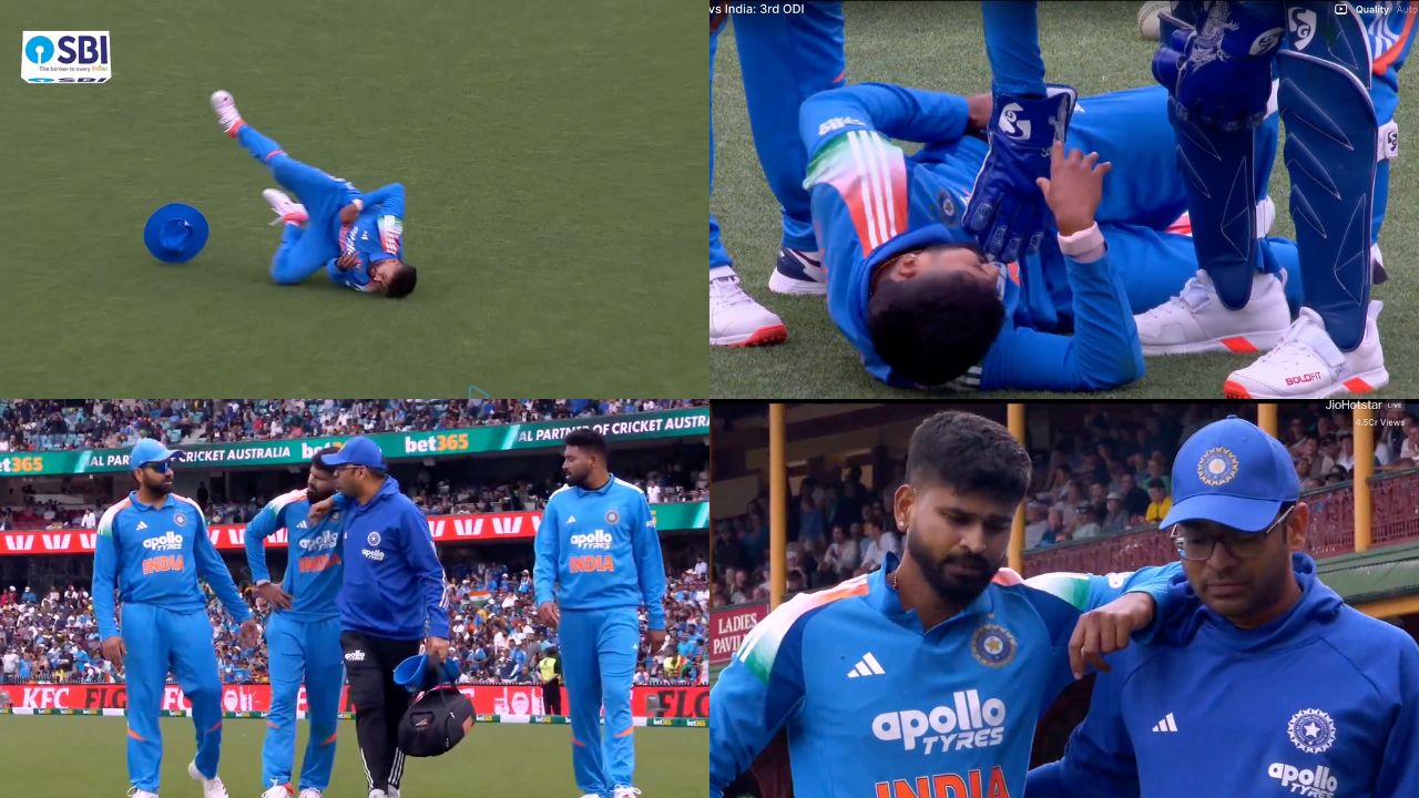 Shreyas Iyer suffers freak injury taking the best catch of the tour ...