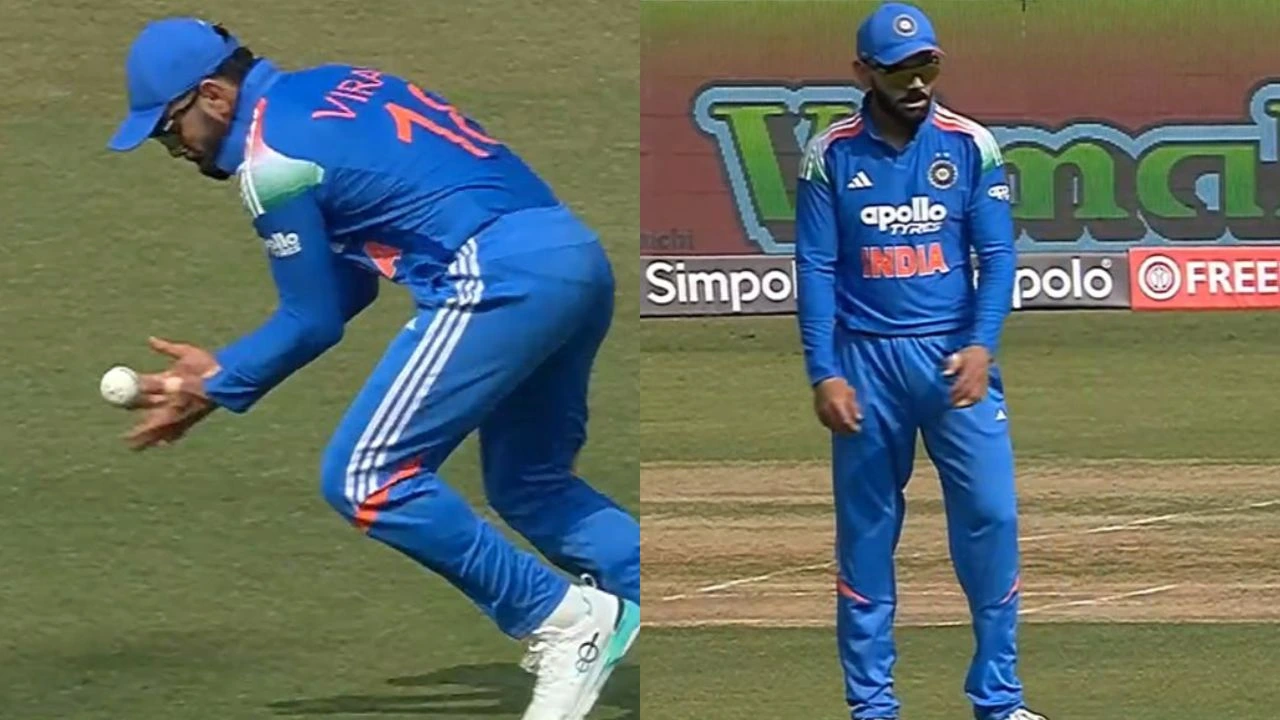 Virat Kohli left red-faced as frustration peaks after bizarre fielding ...