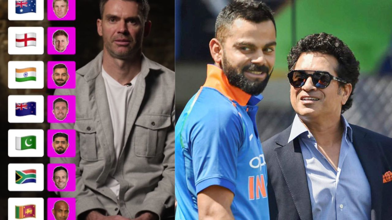 James Anderson snubs Sachin Tendulkar, names Babar Azam and Virat Kohli ...