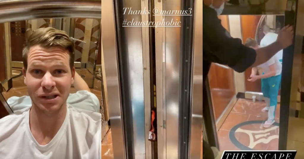 Watch – Steve Smith Shares Videos After Getting Stuck In A Lift At ...