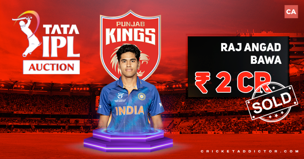 Raj Angad Bawa Bought By Punjab Kings For INR 2 Crores In The IPL 2022 ...