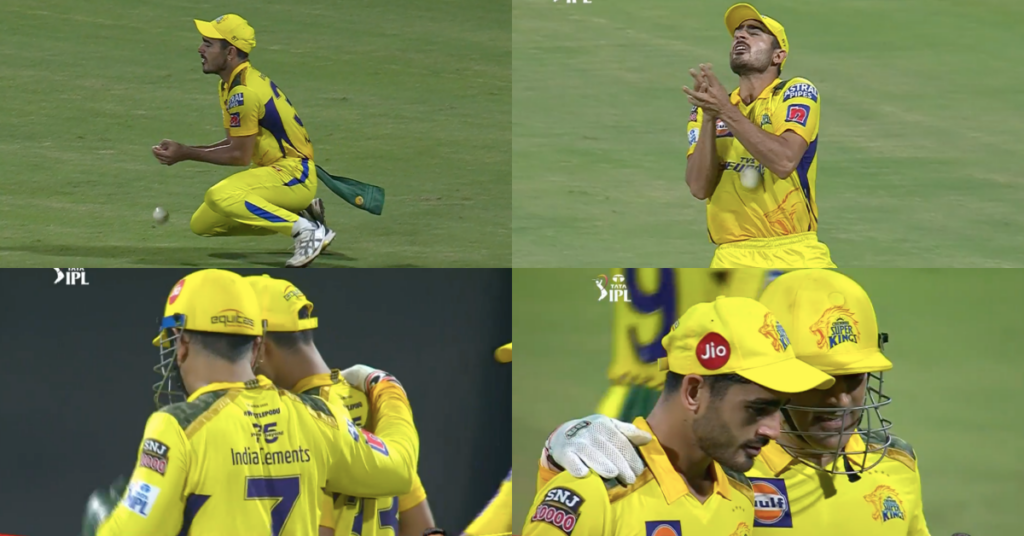 CSK vs RCB: Watch - MS Dhoni Consoles Mukesh Choudhary After He Drops ...