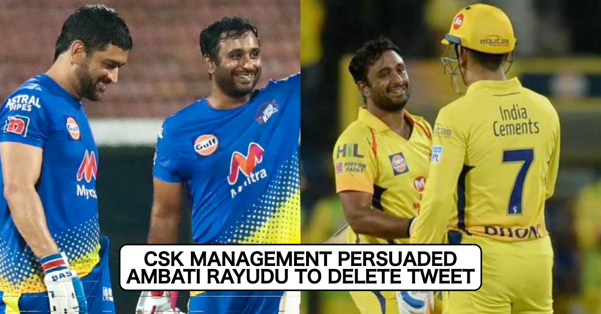 IPL 2022: Ambati Rayudu's Decision To Delete His Tweet On Retirement Came After Intervention ...