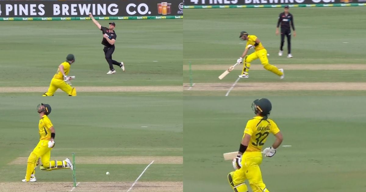 Watch: Australian All-Rounder Glenn Maxwell Hit By Jimmy Neesham's Throw