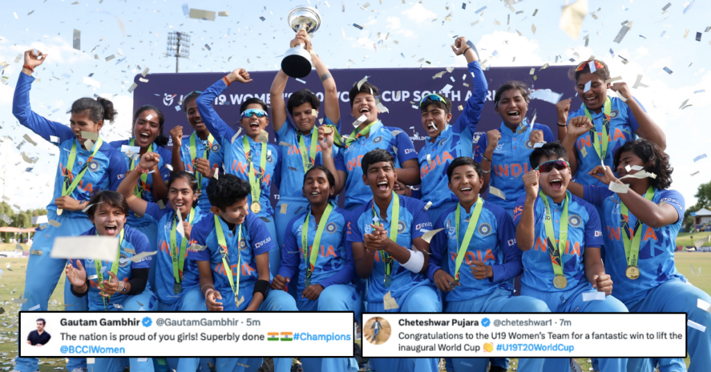 Twitter Reacts As Indian Womens Team Wins Inaugural U 19 T20 World Cup