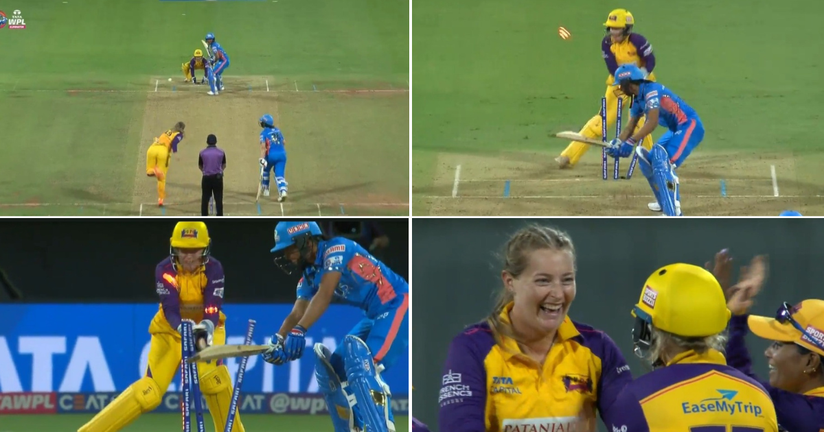 MI-W vs UP-W: Watch - Sophie Ecclestone Foxes Harmanpreet Kaur And ...