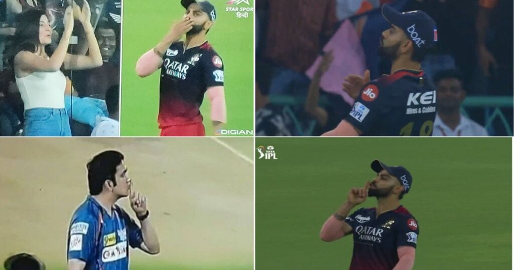 LSG vs RCB: Watch- Virat Kohli Shuts Down Gautam Gambhir With Finger On The Lips Celebration As ...