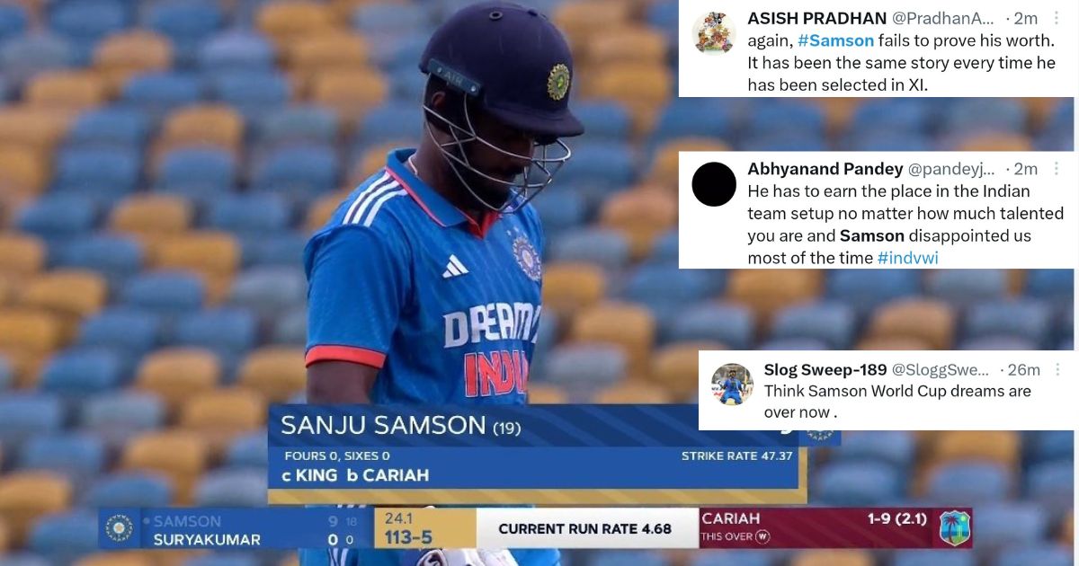 IND vs WI: 'Sanju Samson's World Cup Dream Over' - Twitter Reacts To Batter's Failure On India ...