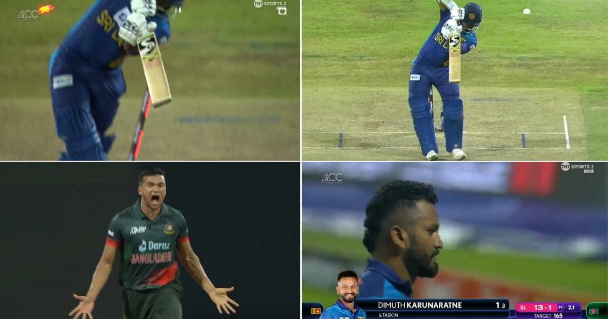BAN vs SL: Watch - Taskin Ahmed Rattles Dimuth Karunaratne's Stumps With A Snorter In Asia Cup 2023