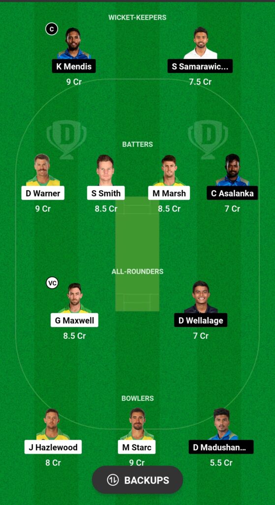 AUS vs SL Dream11 Prediction Today Match, Dream11 Team Today, Playing XI ICC World Cup 2023 ...