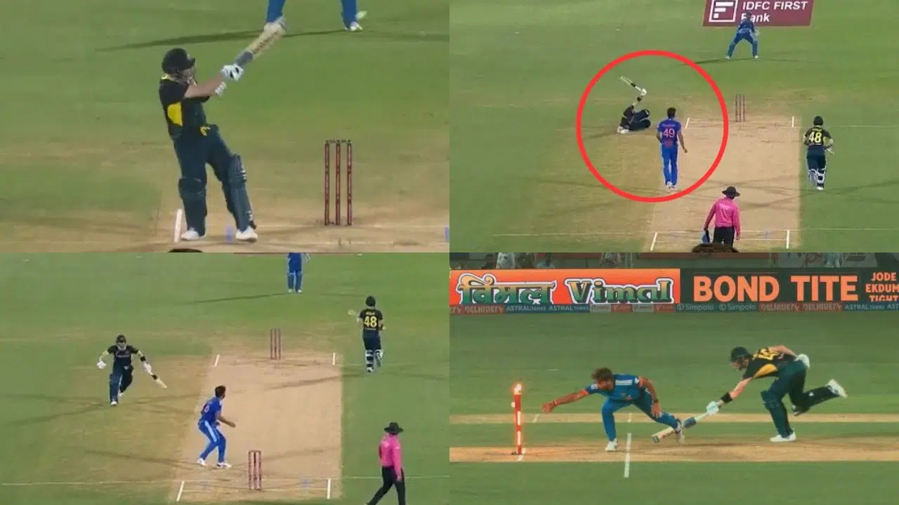 Watch: Steve Smith Comically Falls After Mistiming His Shot & Gets Run-Out