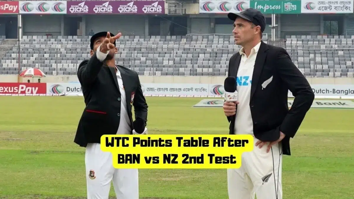 Updated ICC World Test Championship Points Table After BAN vs NZ 2nd Test