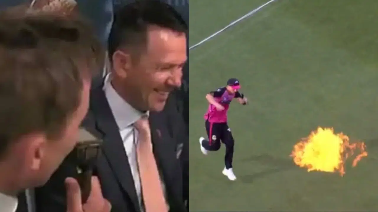 Watch: Ricky Ponting In Splits As Tom Curran Gets Frightened By Flames ...