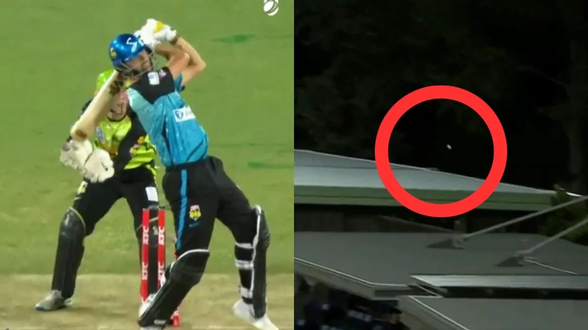 BBL 2023-24: Watch - Matthew Short Hits A Gigantic Six Straight Out Of The Stadium