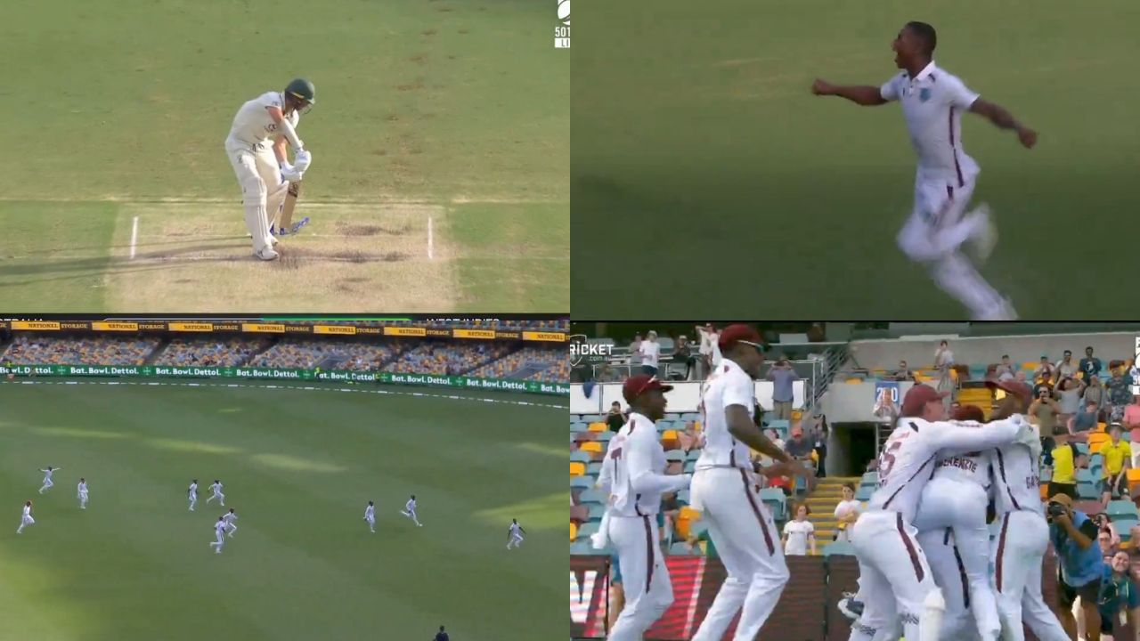 Watch: Shamar Joseph picks final wicket as West Indies go berserk with ...